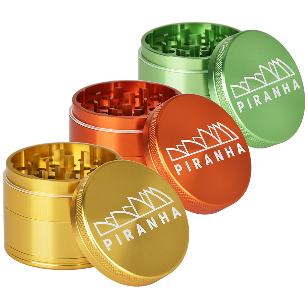 4PC 2.2" Piranha Aluminum Grinder | Best Metal Weed Grinders - Pulsar ...