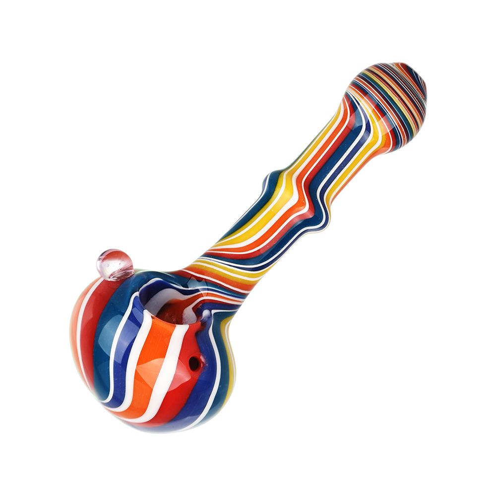 Rainbow Stripes Spoon Pipe | Colorful Hand Pipes - Pulsar – Pulsar Shop